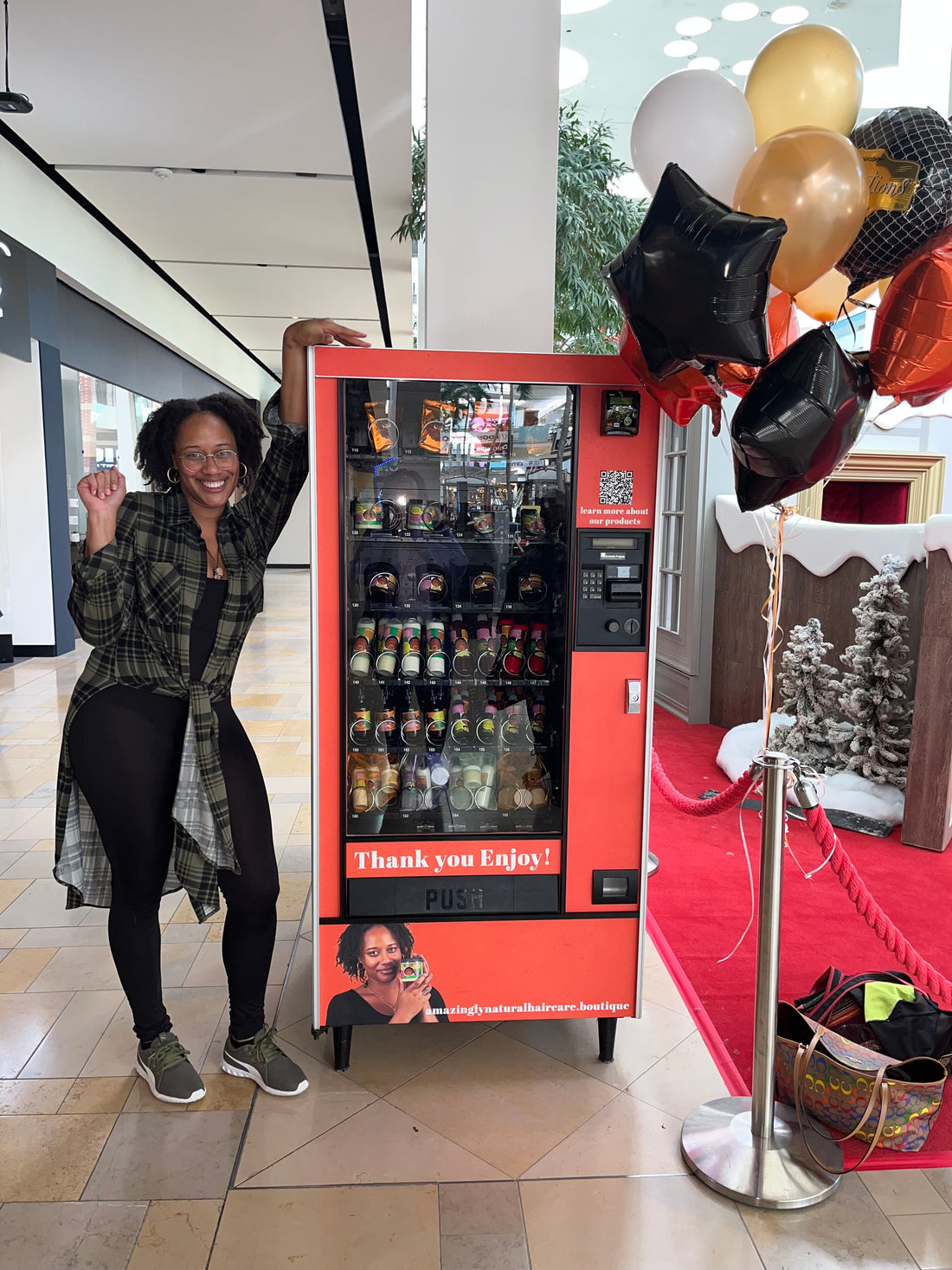 Amazingly Natural Hair Care vending machine.